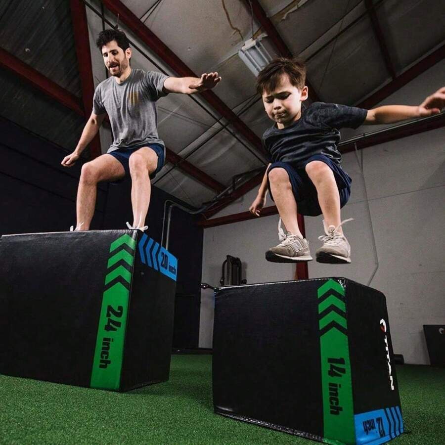 Youth Heavy Foam Plyometric Jump Box, 12in 14in 16in, Pro-Duty Foam ...