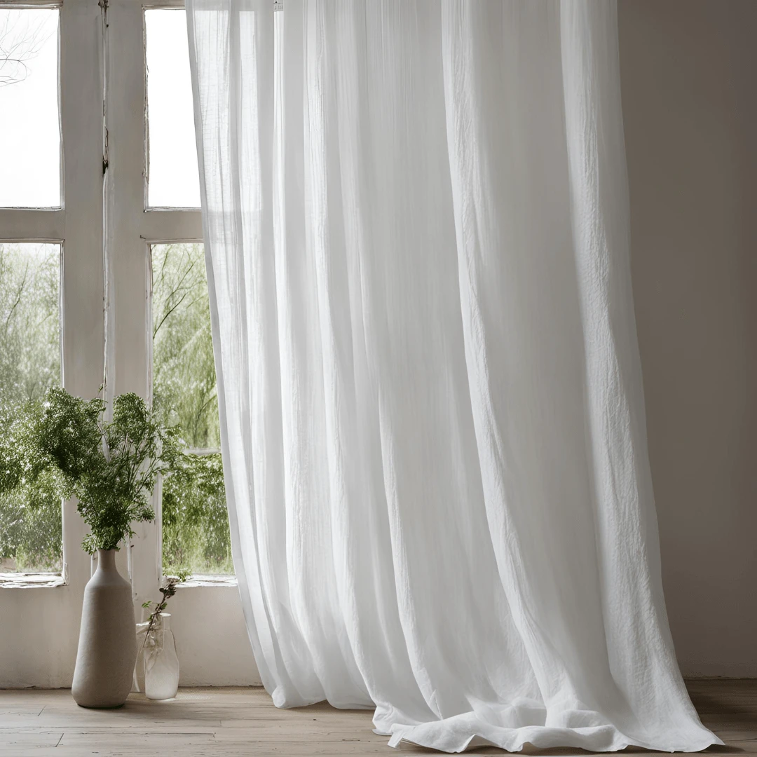Linen Gauze Voile Curtain Without Lining 7m Wide For ROD | SHEIN USA