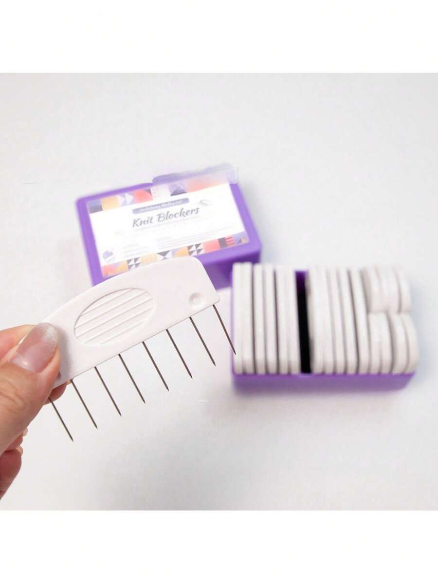 Knit Blockers Set 20 Pcs Stainless Steel Knitting Blocking Combs And ...
