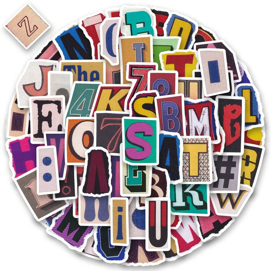 100PCS Text Stickers Vinyl Aesthetics Stickers For Scrapbooking, Diary ...