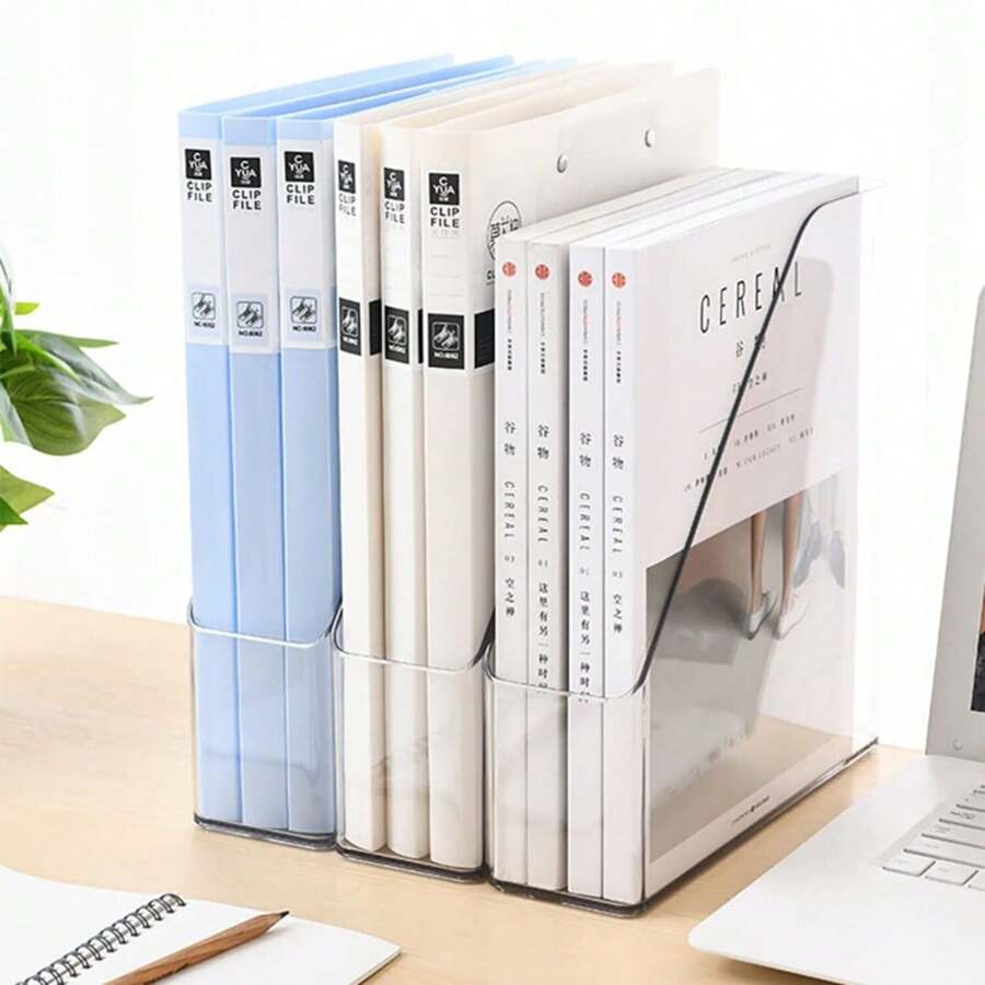 Magazine Holder, Clear Plastic Vertical File Magazine Organizer ...