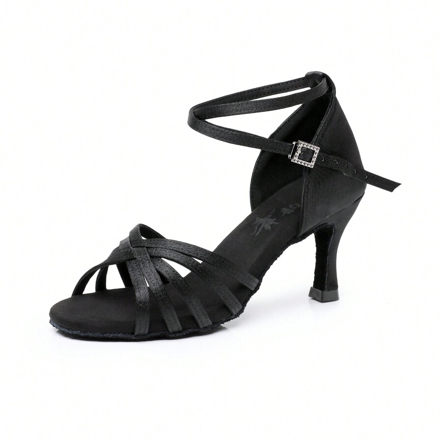 1 Pair Women's Soft Bottom Latin Dance Shoes, 7cm High Heel, Dance ...