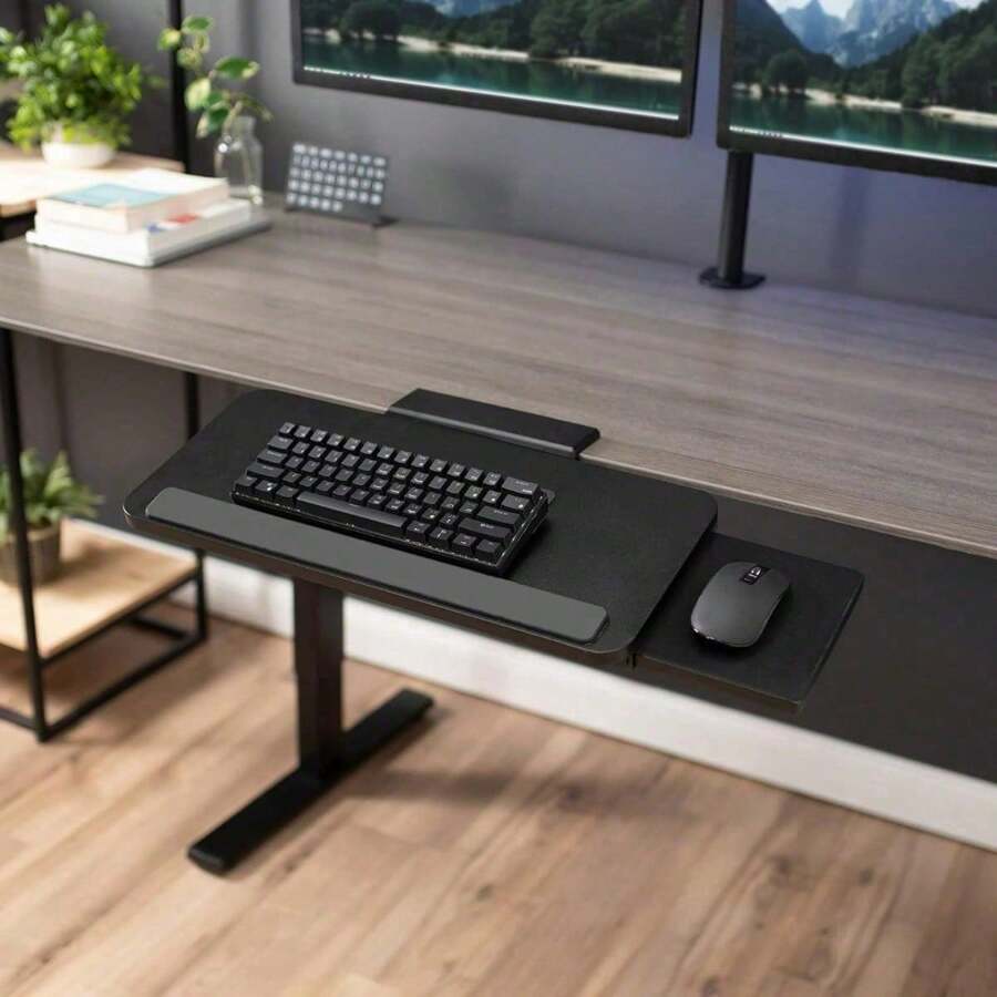 Extra Large Adjustable Computer Keyboard Tray With Slide-Out Mouse ...