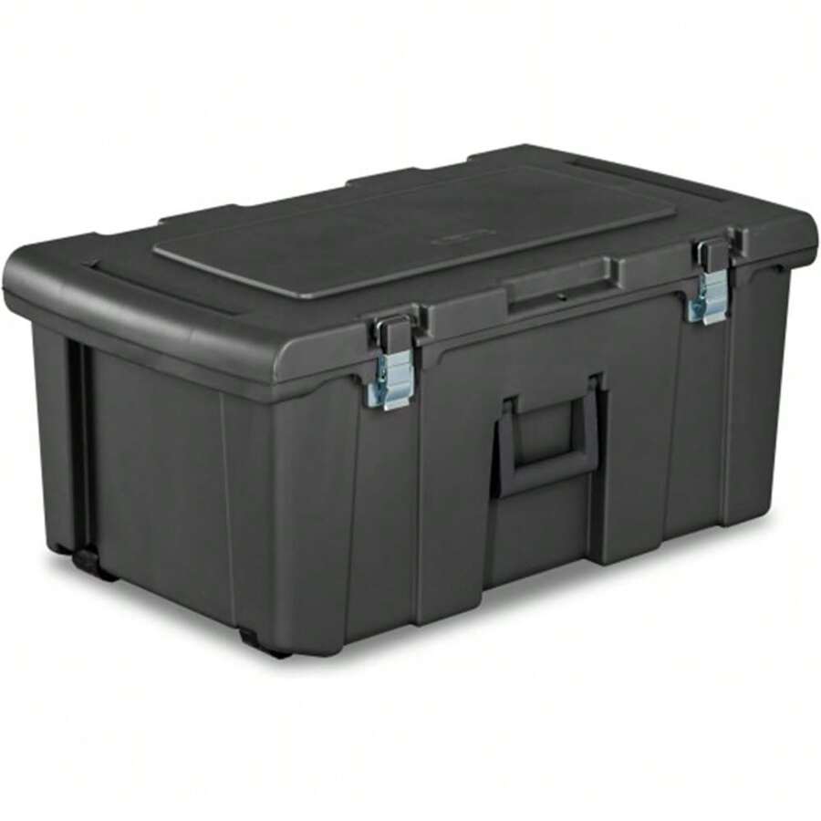 8 Pack Wheeled Footlocker, Lockable Plastic Utility Storage Container ...