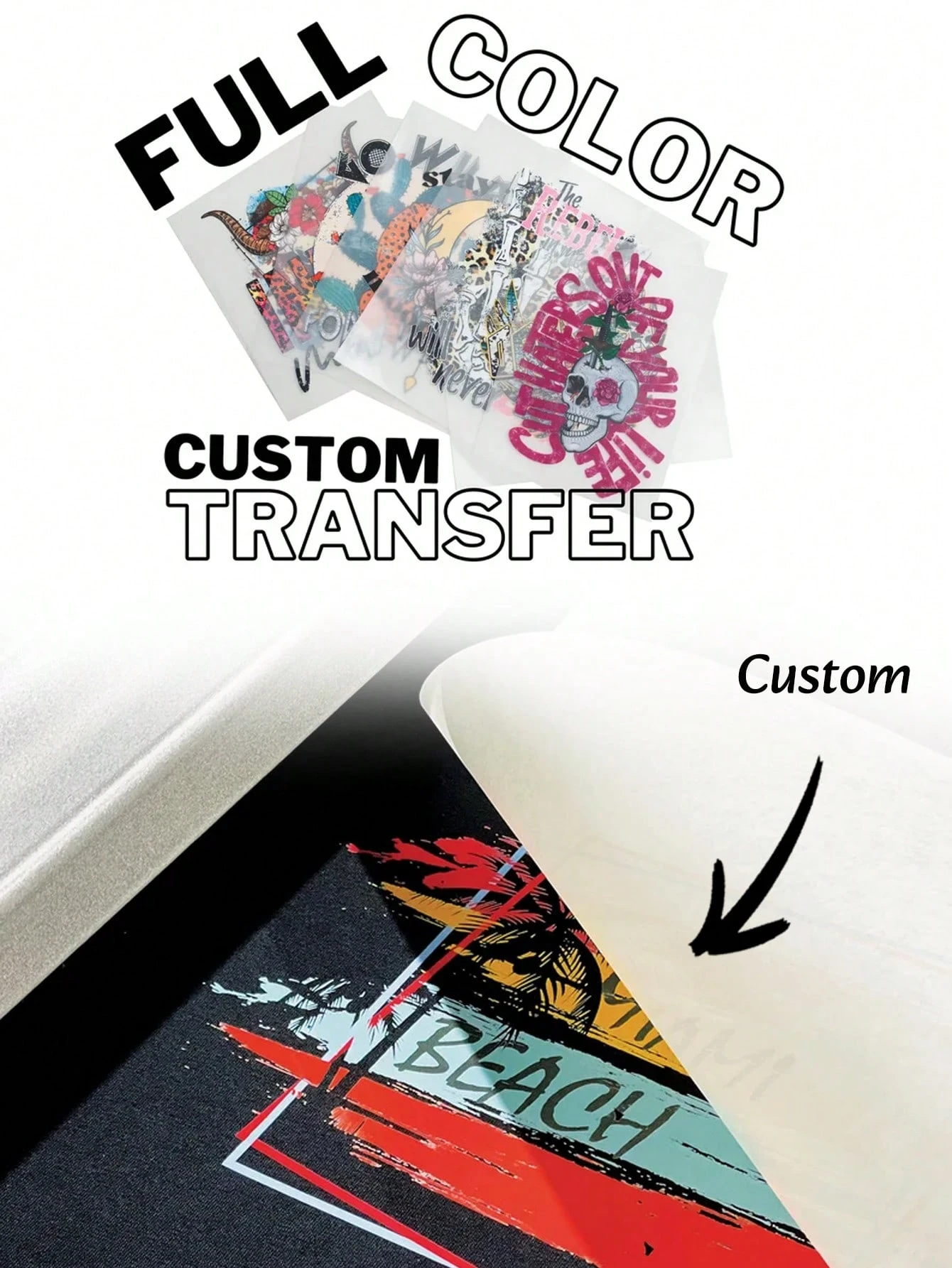 Custom DTF Transfers, Personalized DTF Prints, Full Color Heat Transfer, Gang Sheets, Wholesale ...