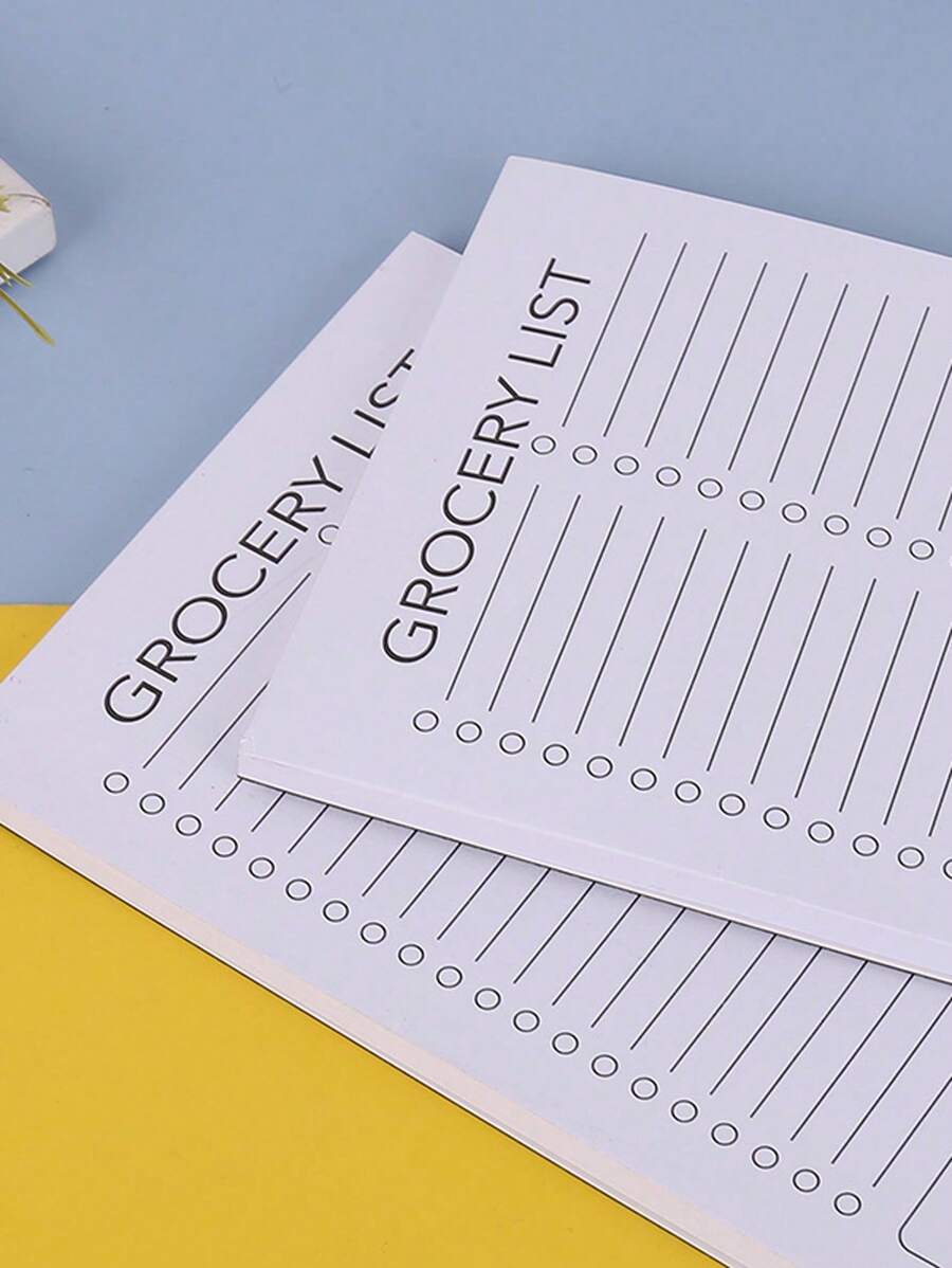 1pc Fridge Magnetic Shopping List Pad, White Magnetic Memo Pad, Fully ...