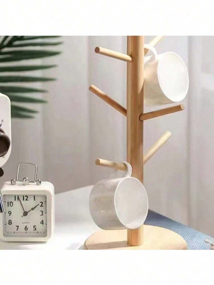 Bamboo Mug Rack, Tea Cup Holder, Living Room Beverage Cup Drainer ...