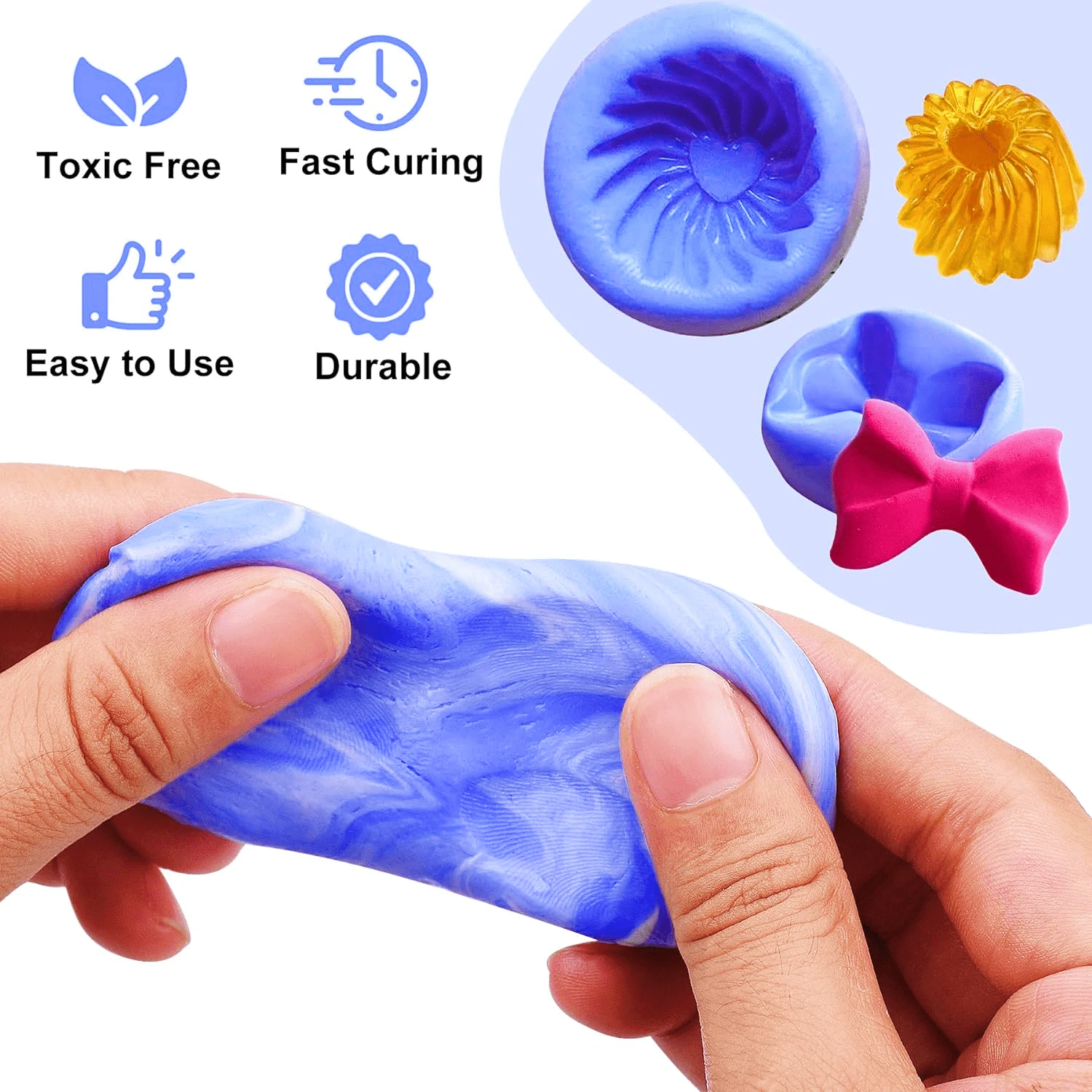 Silicone Putty Flexible For Reusable Silicone Molds Making, 1:1 Mixing ...