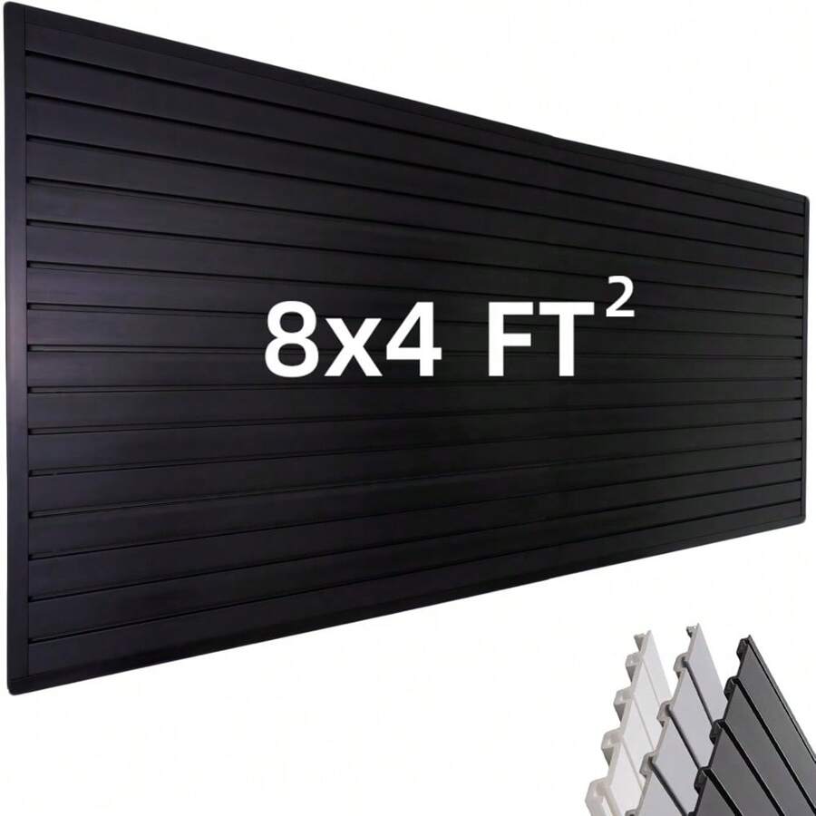 Slat Wall Paneling Garage Wall Organizer, Black Slatwall Panels 4x8 Ft ...