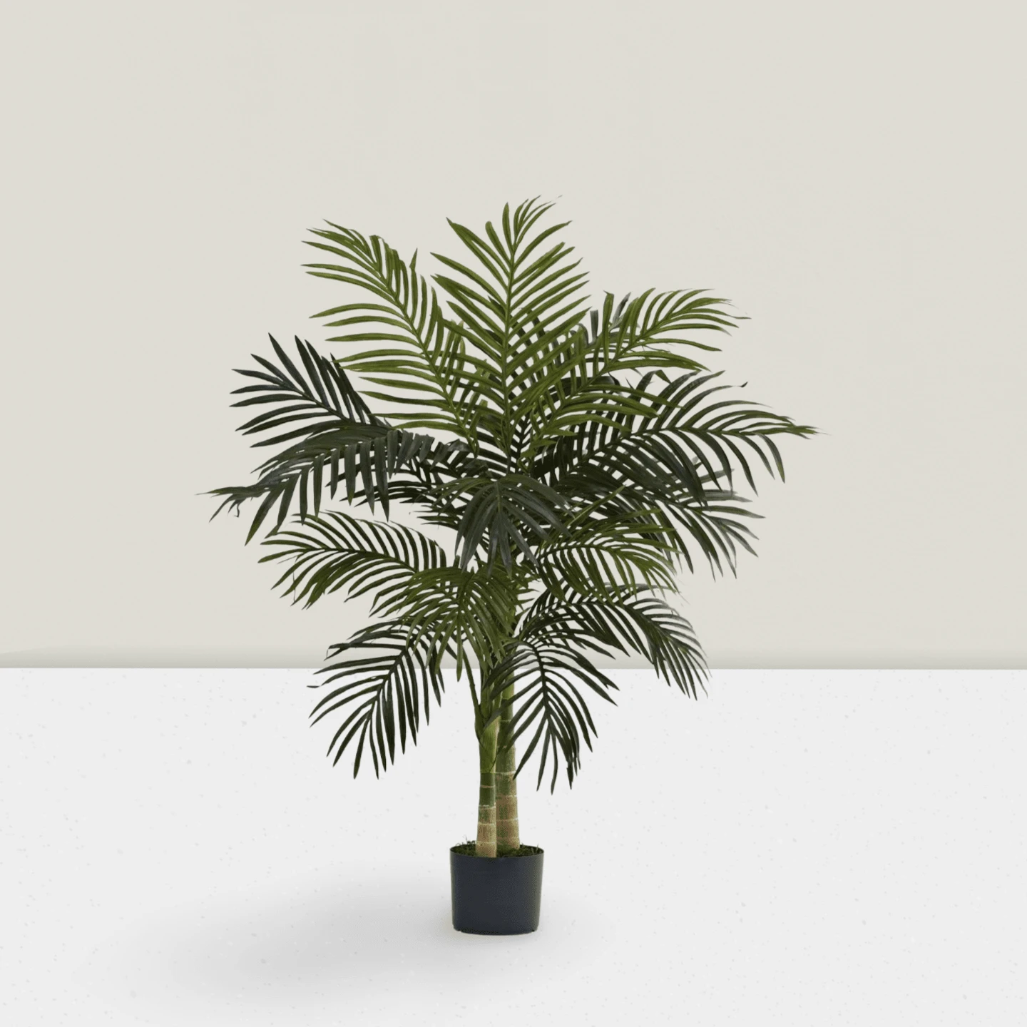 4FT Golden Cane Palm Artificial Tree, Lifelike Faux Tropical Plant For ...