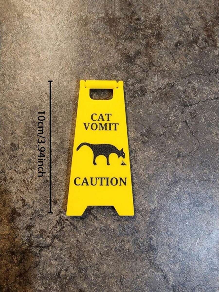 Cat Vomit (Wet Floor) Sign, Dog Vomit Sign, Pet Vomiting Warning Sign ...