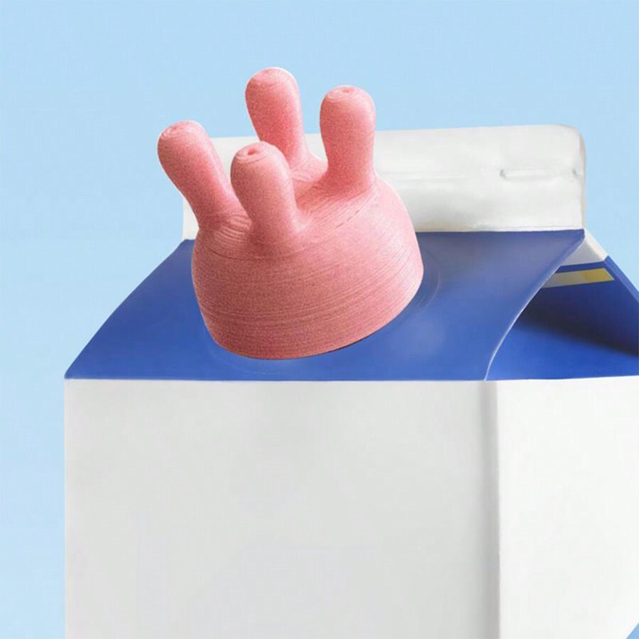 2pcs 2025 Upgrade Cow Udder Milk Carton Cap, Kitchen Utilities 3D ...