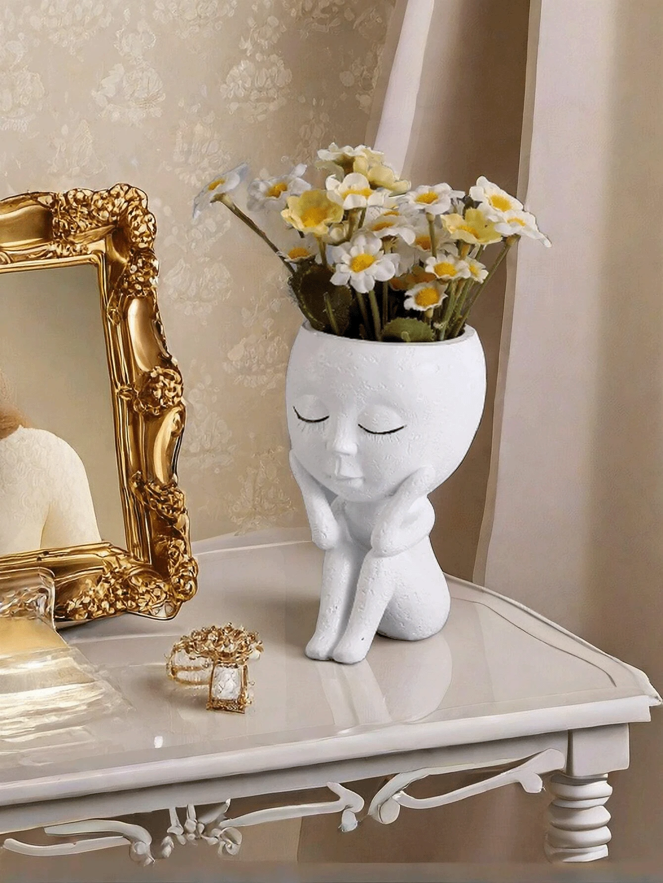 Nordic Resin Flower Vase Dried Flowers Living Room Flower Vase Ins ...