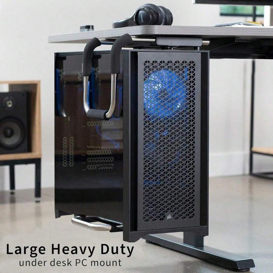 X-Large Heavy Duty Adjustable Computer CPU Tower Stand With Secure ...
