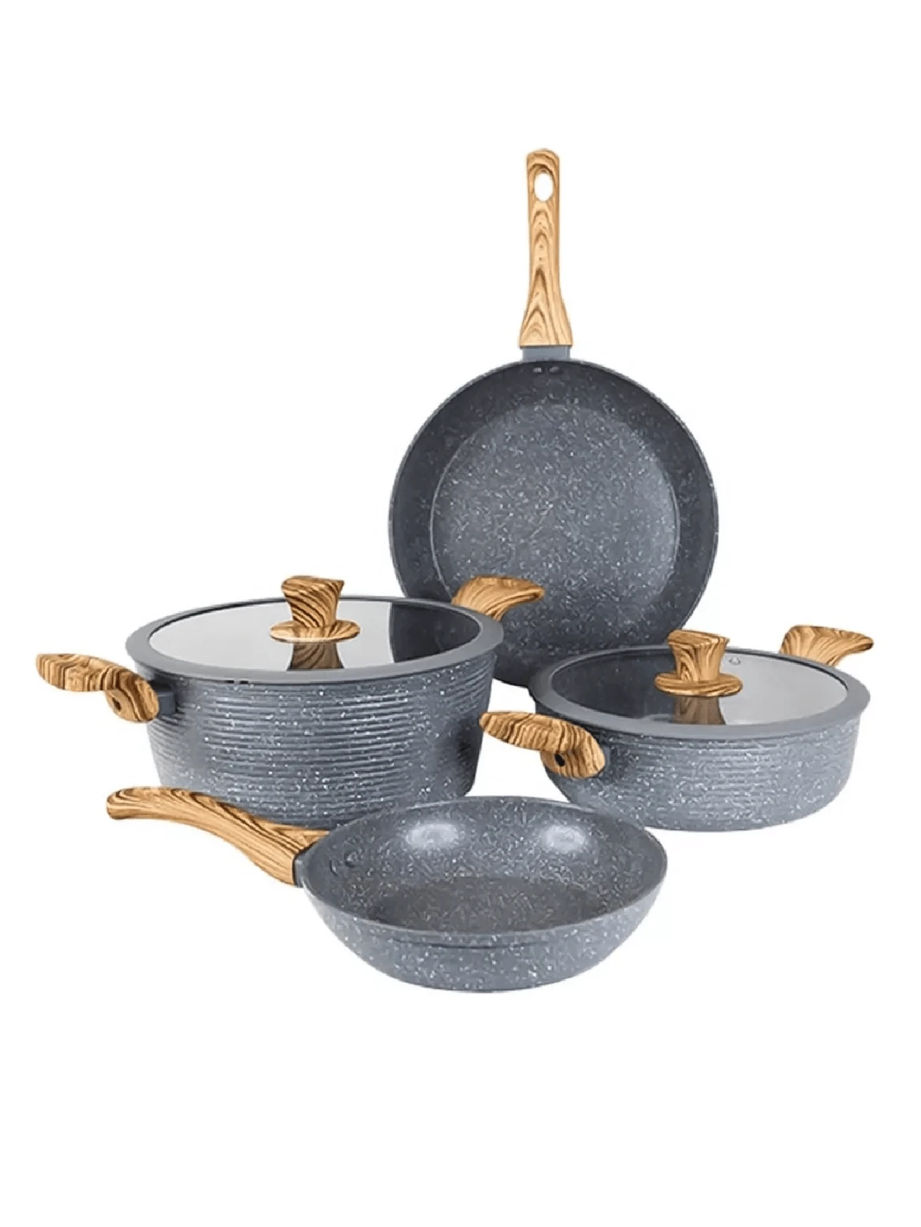 Black+Decker 6-Piece Premium Marble Nonstick Cookware Set By Love Cook ...