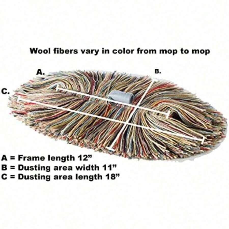 All Wool Dust Mop With Telescoping Handle And Hand Duster Made In The ...