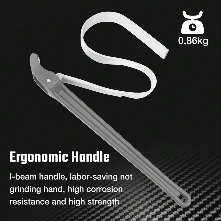 Strap Wrench 18 In Handle Adjustable Nylon Strap Pipe Wrench Oil Filter ...
