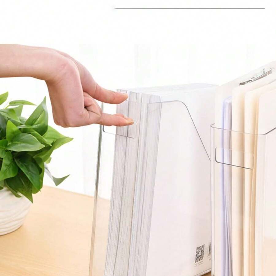 Magazine Holder, Clear Plastic Vertical File Magazine Organizer ...
