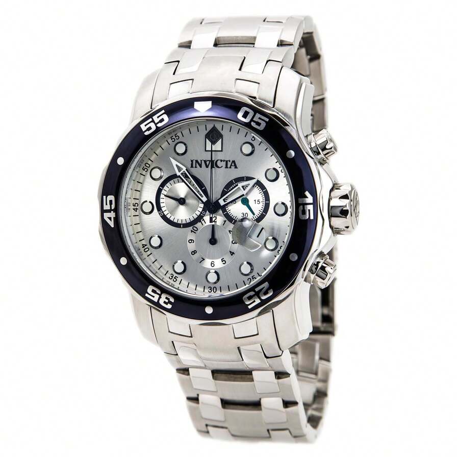 Invicta Invicta 80058 Men's Pro Diver Blue Bezel Silver Dial Stainless ...