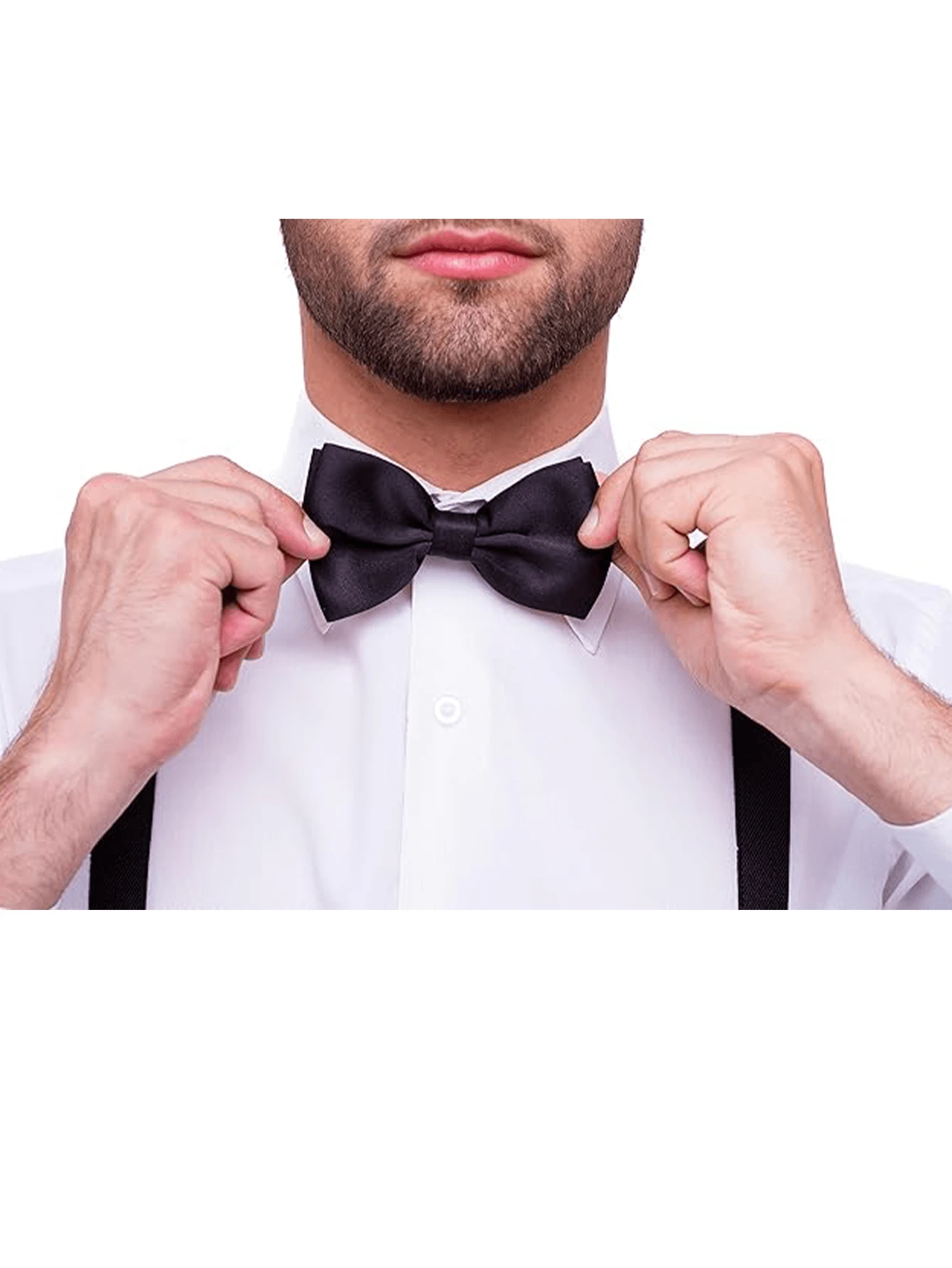 Trilece Bow Ties For Men - Men's Solid Pretied Bowties For Formal Wear - Adjustable Bow Tie ...