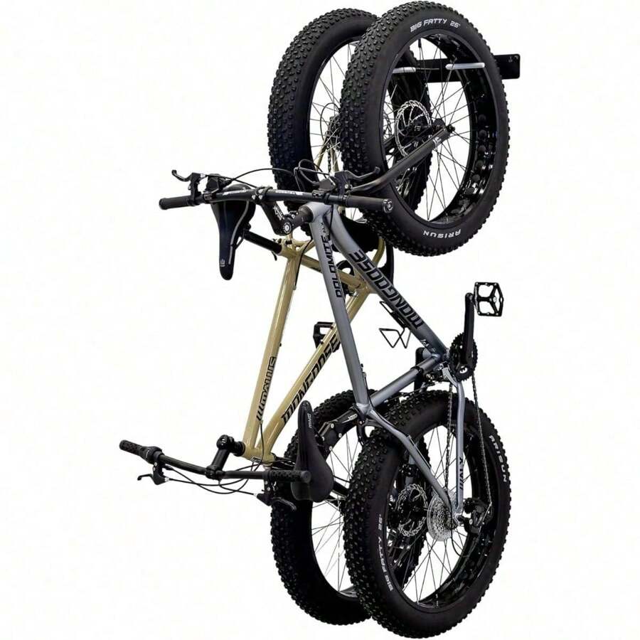 BLAT Bike Fat Tire Wall Rack, Holds 2 Bikes, Home And Garage Storage ...