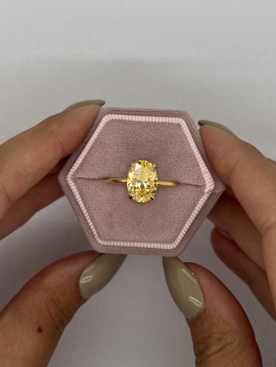 1PC 1ct 2ct 5ct Sparkle Oval Engagement Ring Wedding Band For Women 925 ...