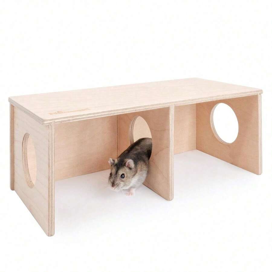 Hamster Secret Peep Shed 2-Chamber Hideout & Tunnel Exploring Toys ...
