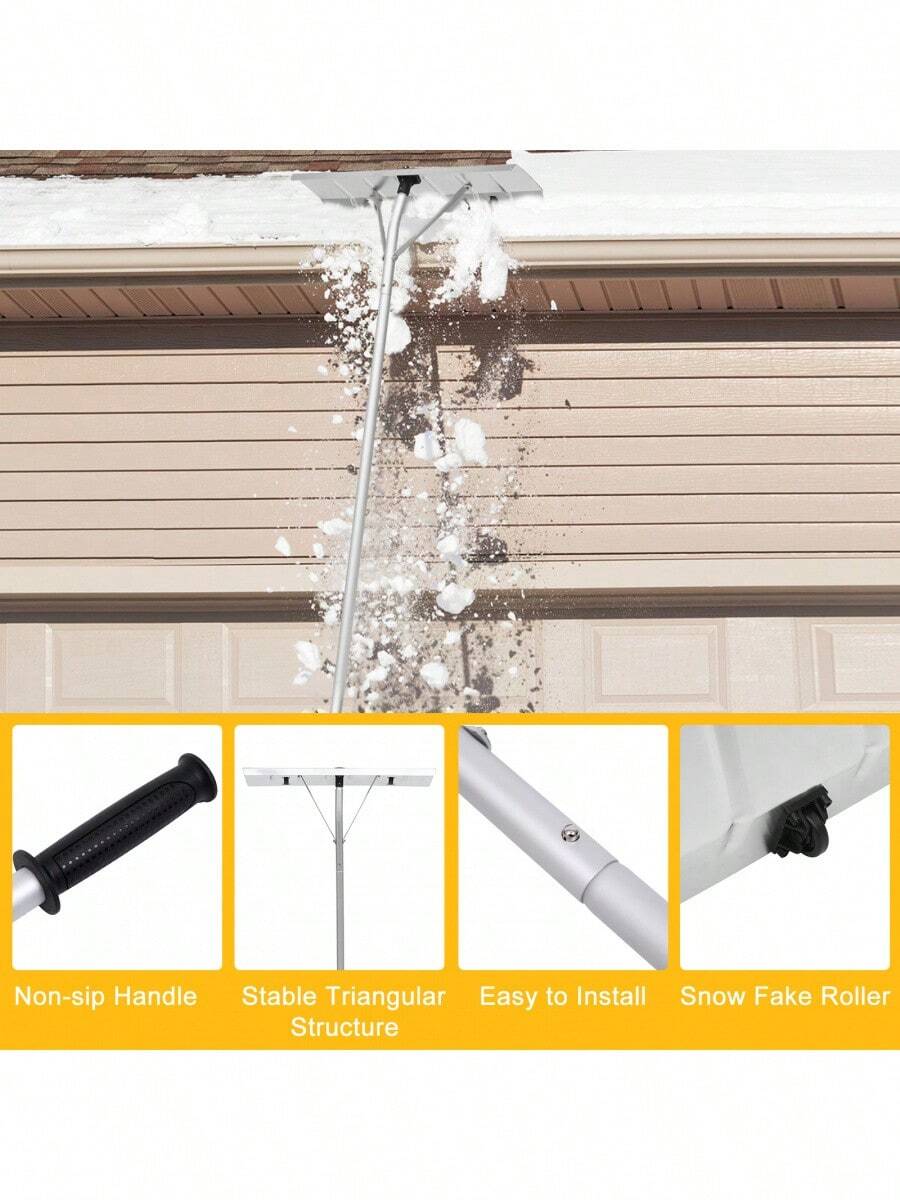 HONGGE 20ft Snow Rake For House Roof With Aluminum Blade Lightweight ...