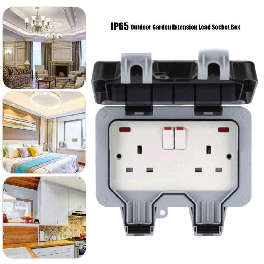 Weatherproof Outdoor Socket IP66 With 20M Extension Lead Wall ...