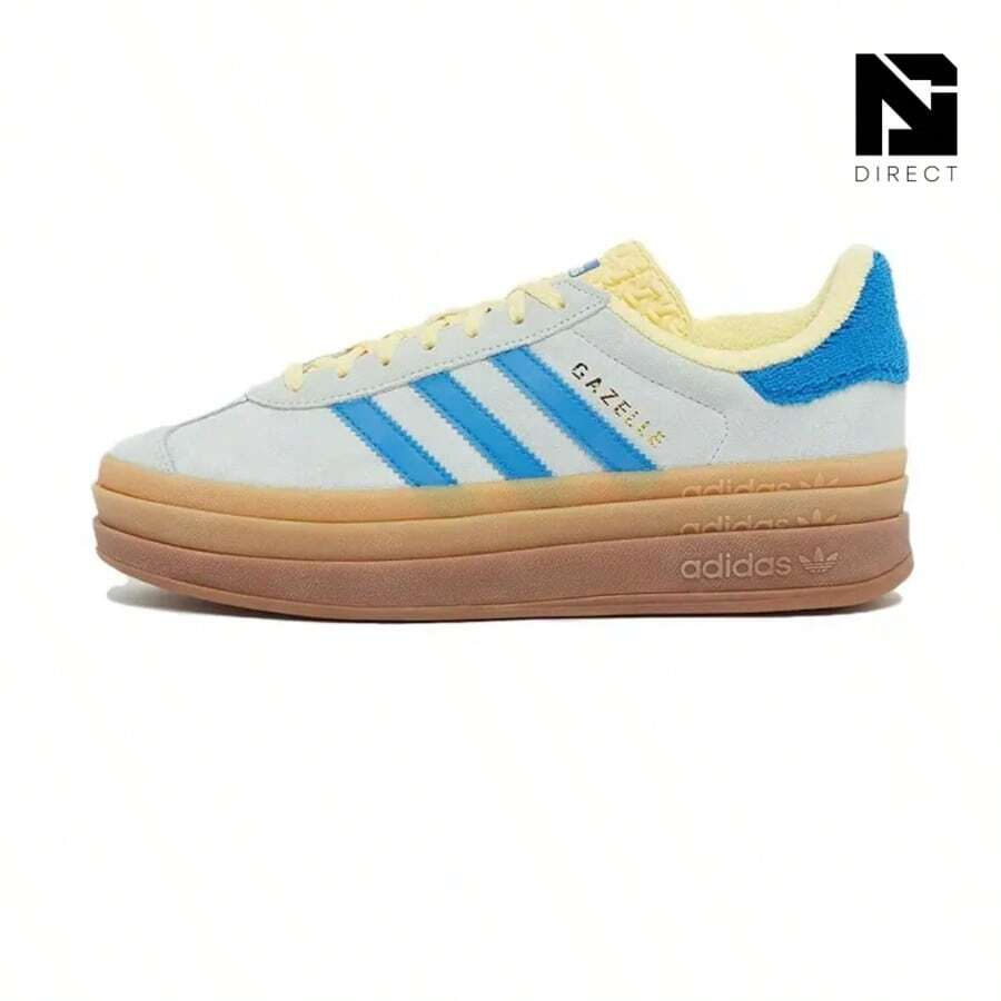 Adidas Gazelle Bold Almost Blue Yellow (Women's) Causal Sneakers Shoes ...