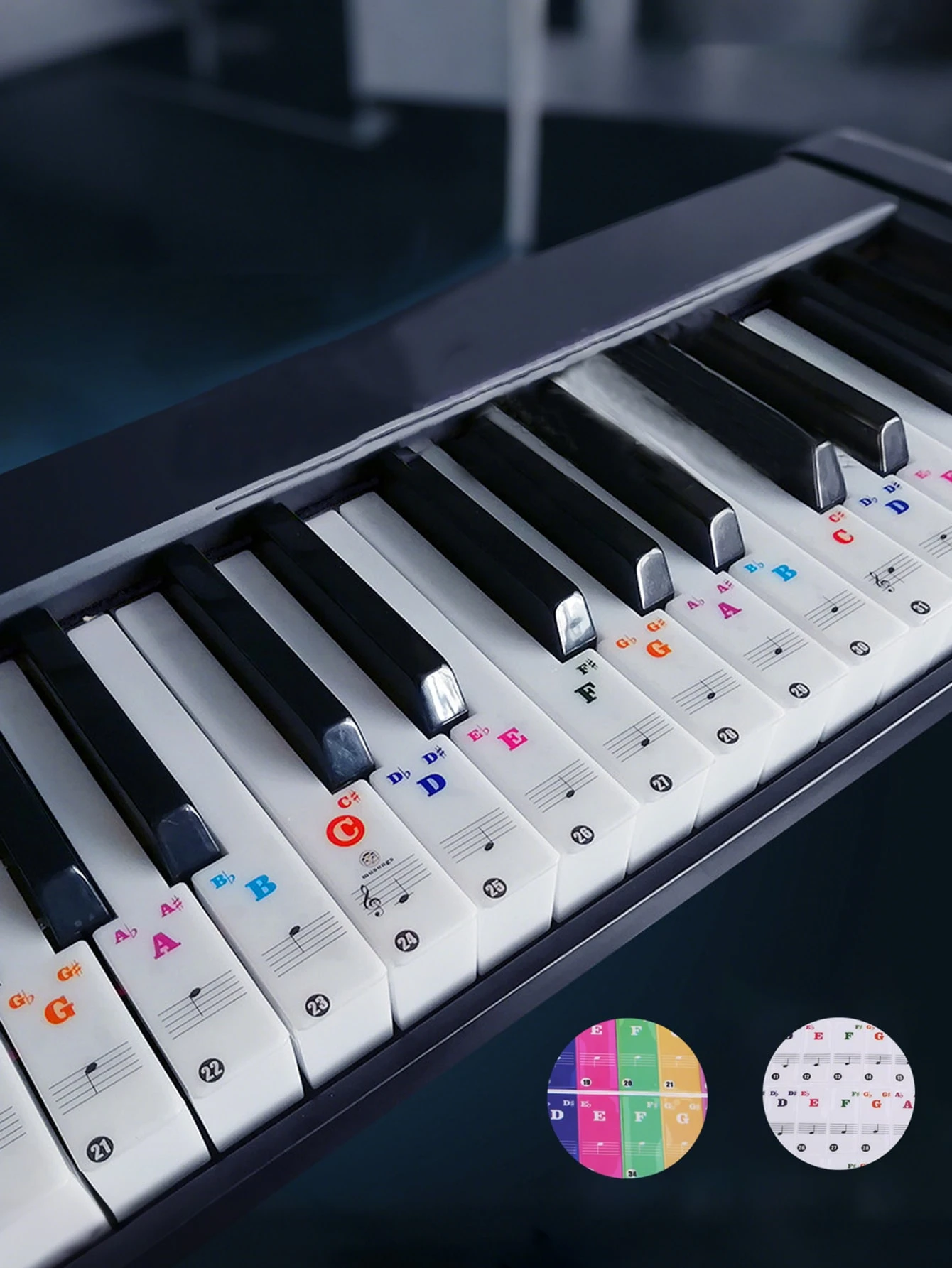 1pc Self-Adhesive Letter Piano Sticker For Easy Learning And Practice ...