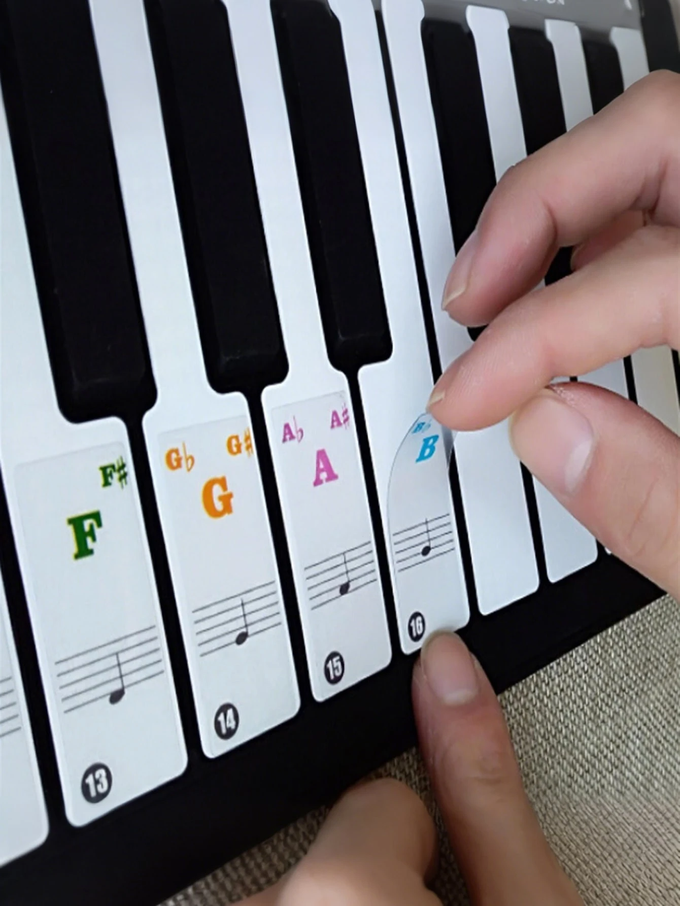 1pc Self-Adhesive Letter Piano Sticker For Easy Learning And Practice ...