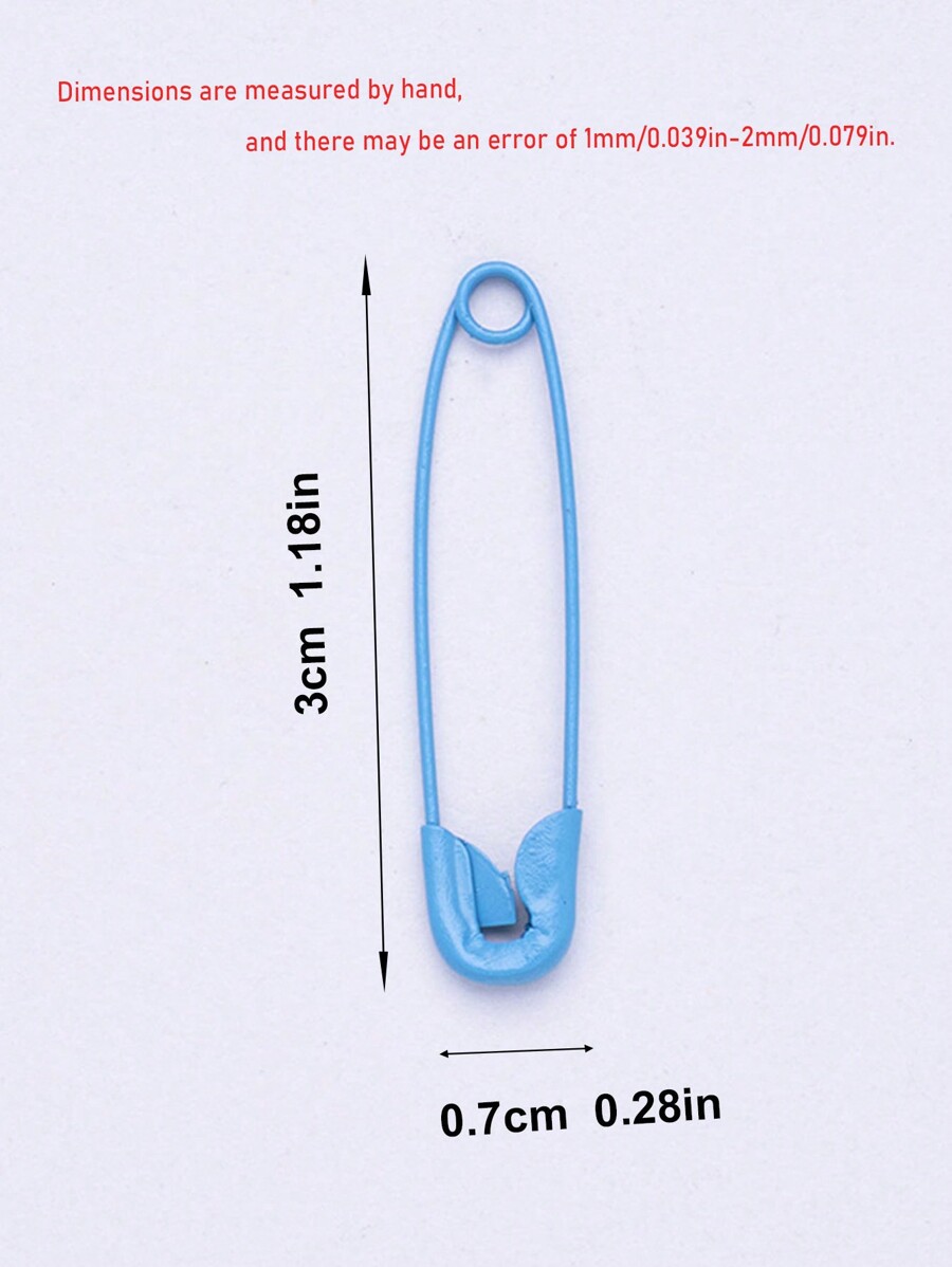 50pcs Pins+6pcs Bright Grips/Set, Painted Color Safety Pins, Multi ...