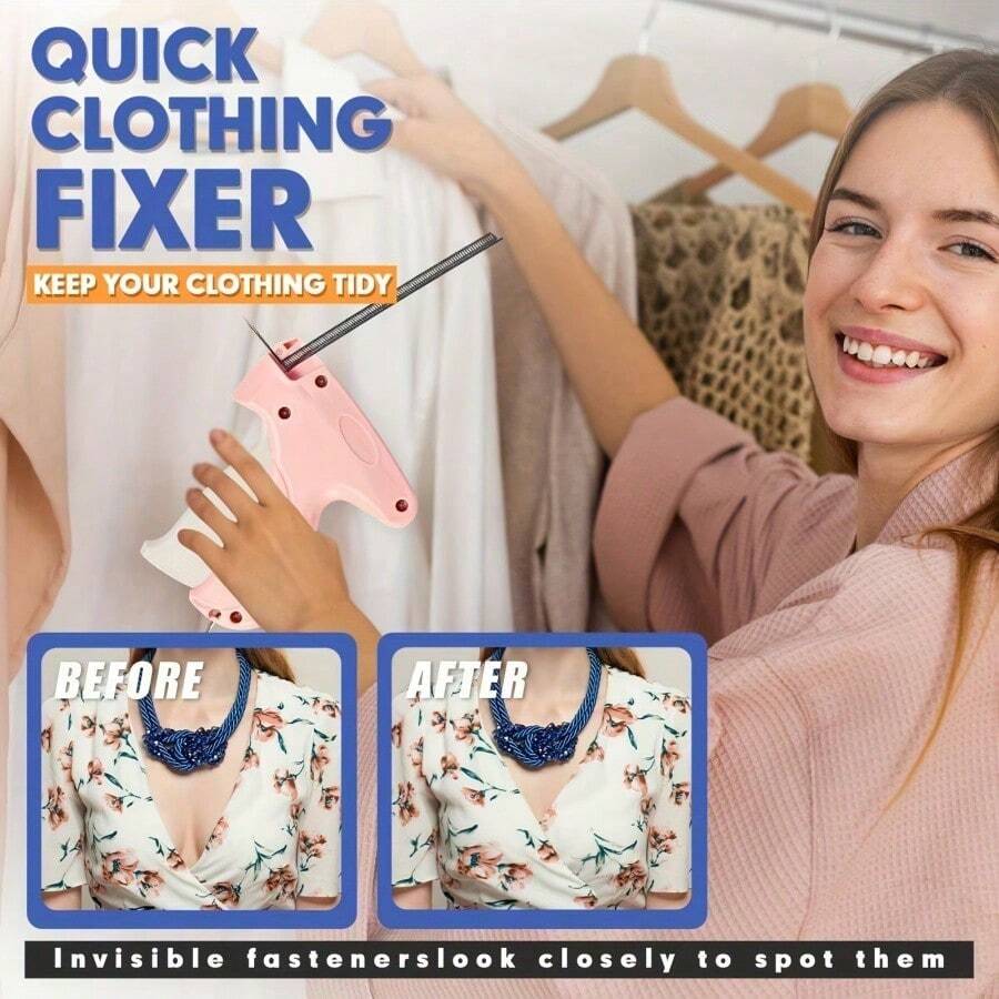 Quick Clothing Fixer Consulbefor Sewing Machine Quilt Tacking Gun Micro ...
