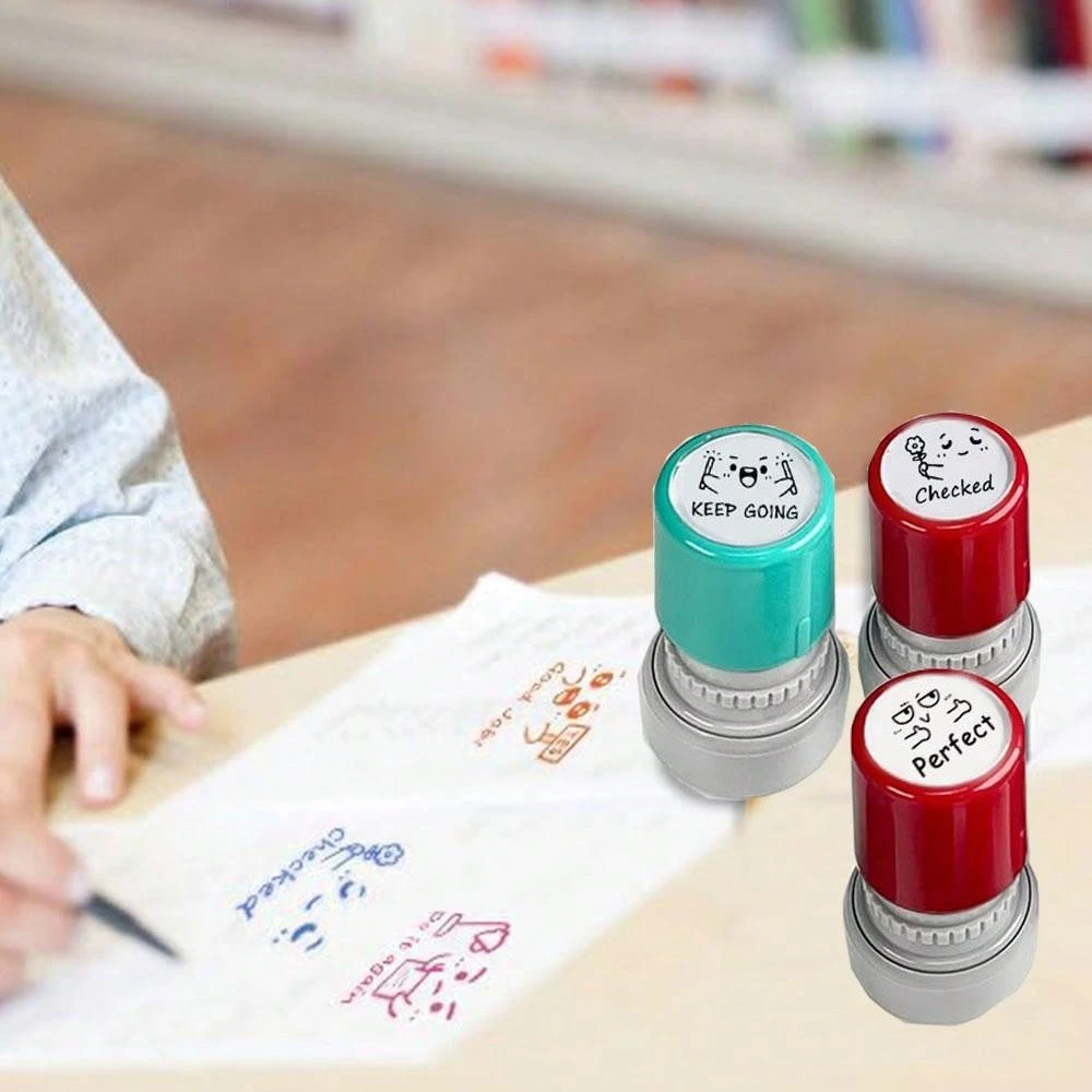 8 Pack Classroom Teacher Stamps, Grading Teacher Stamps, Colorful ...