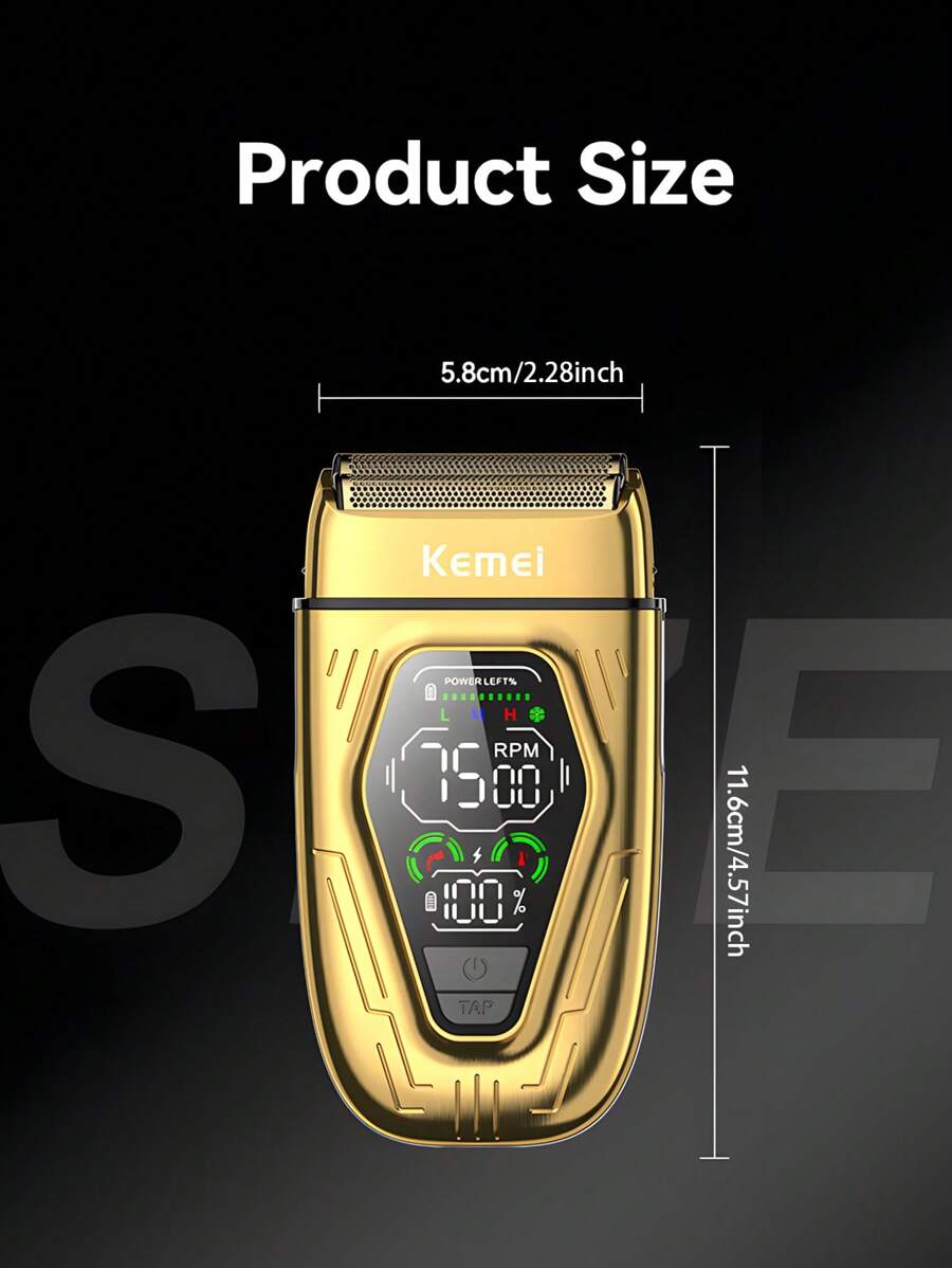 Kemei KEMEI Km-T360 Rechargeable Men Foil Shaver Salon Electric Double ...