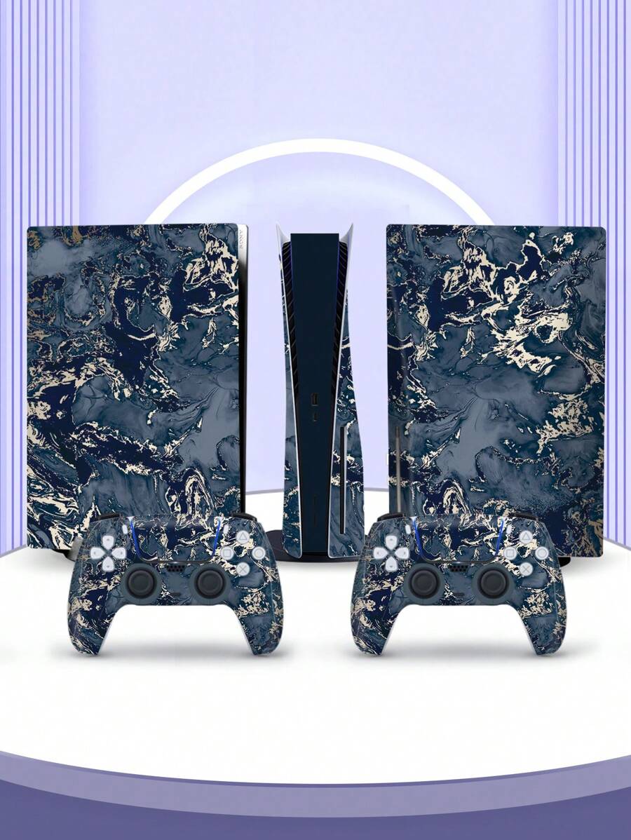 6 Pcs PS5 Console Stickers With Mystical Water Pattern, Dustproof ...