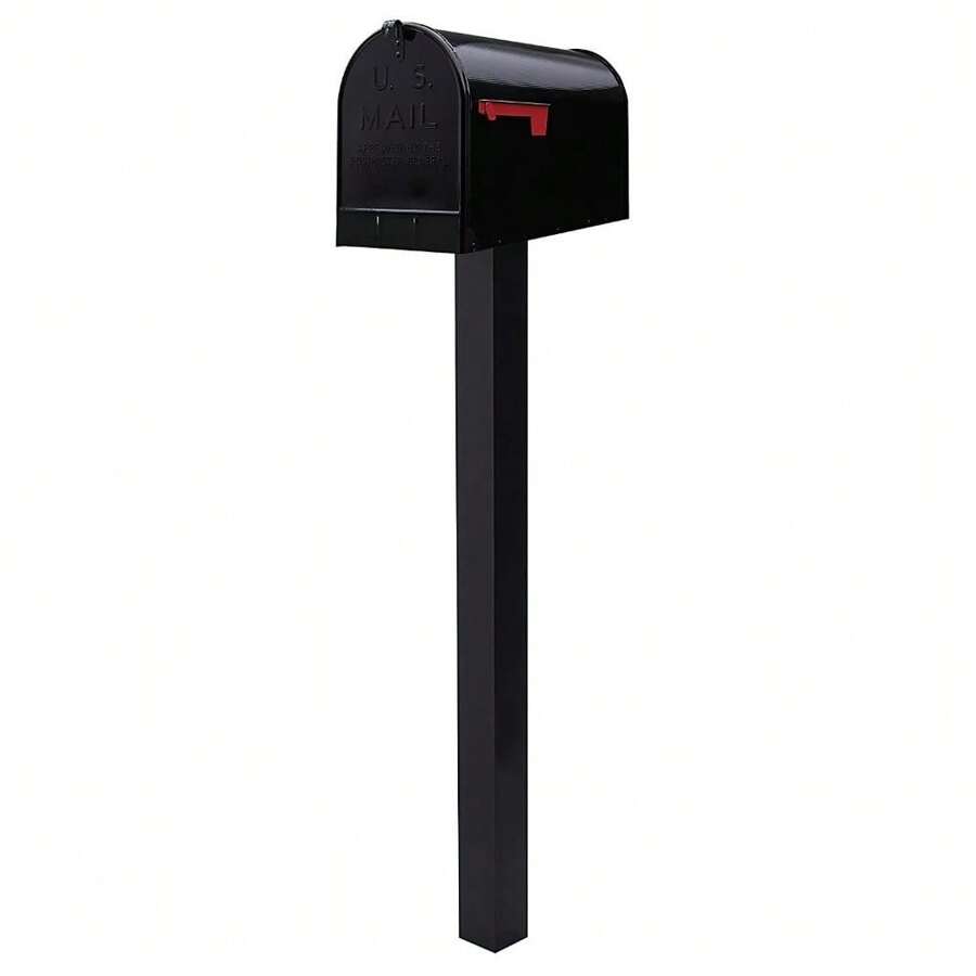 Gibraltar Mailboxes Extra Large, Steel, Post Mount Mailbox, Black ...