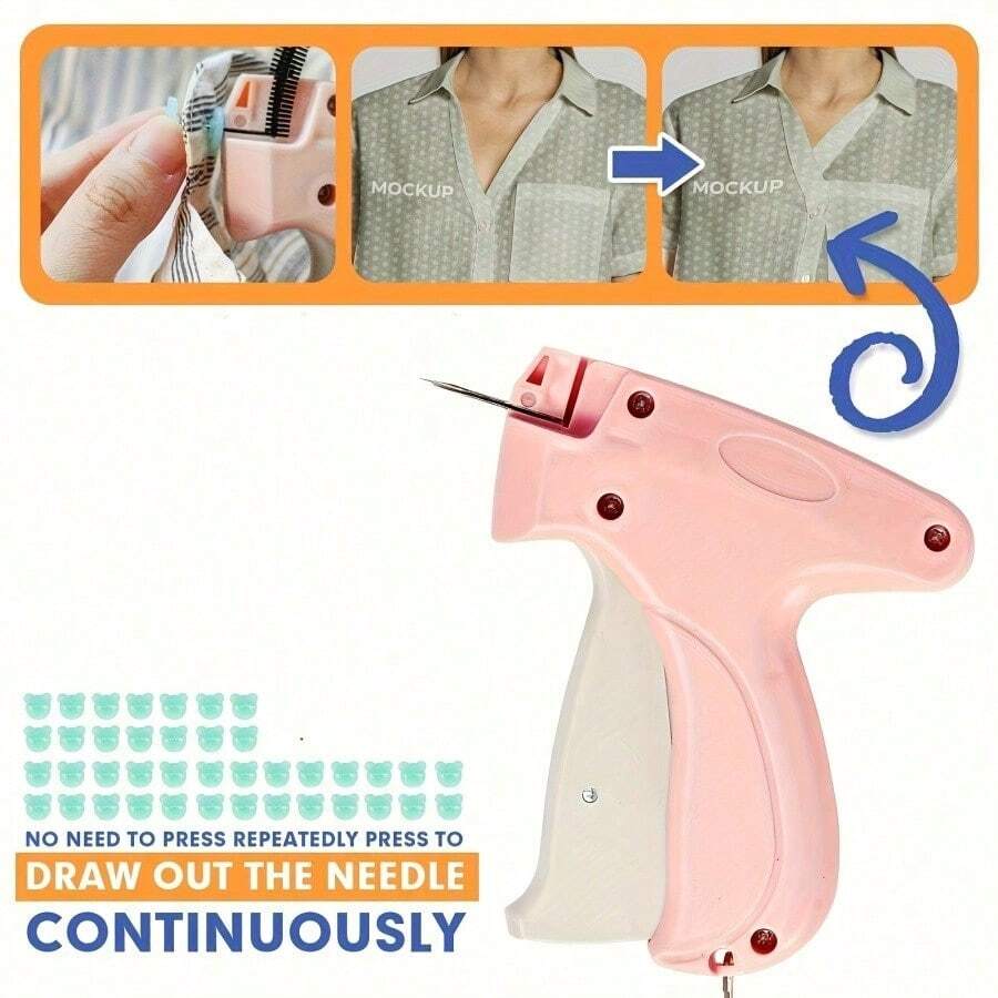 Quick Clothing Fixer Consulbefor Sewing Machine Quilt Tacking Gun Micro ...