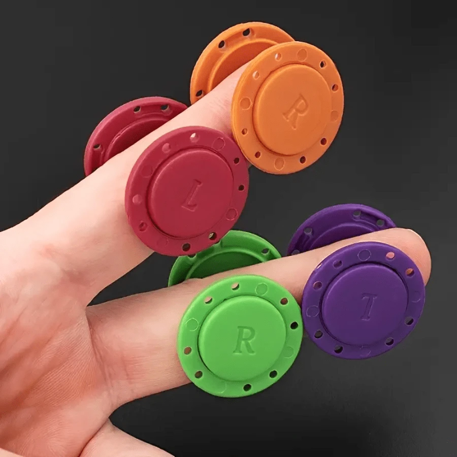 5 Pairs Invisible Magnetic Snaps - Black Plastic Sewing Buttons, For ...