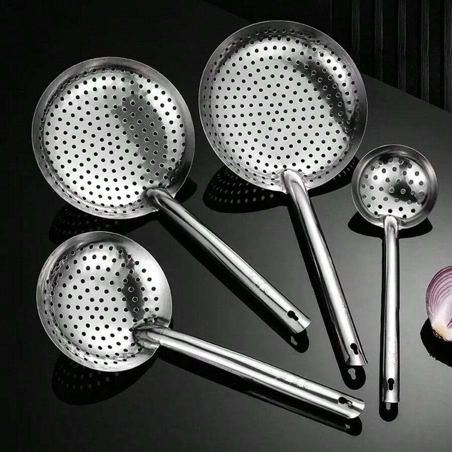 Stainless Steel Thickened Family Style Skimmer Ladle, Party/Home/Hotel ...