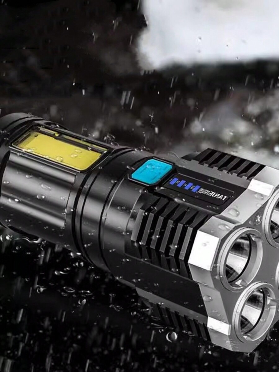 Super Powerful Led Flashlight 1500m 4 Light Usb Rechargeable Portable ...