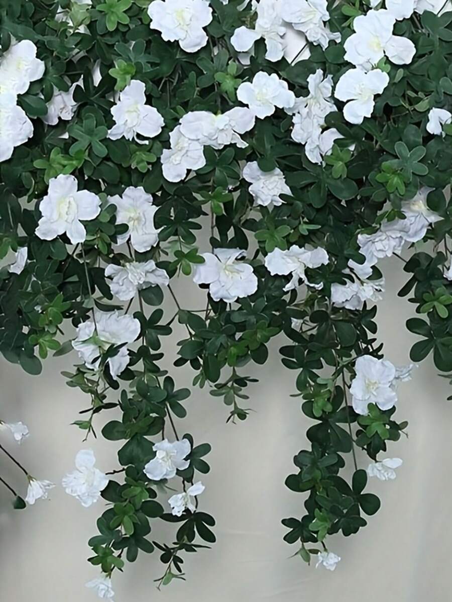 1pc Artificial Azalea Flower Wall Hanging, Fake Flowers For Wedding ...