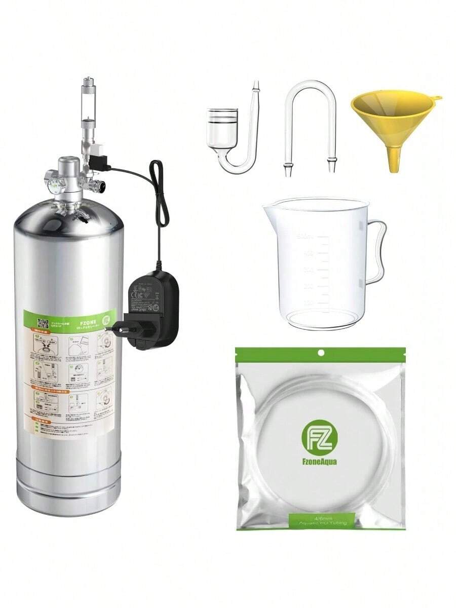 2.5L Aquarium CO2 Generator System Carbon Dioxide Reactor Kit DIY CO2 Kit With Regulator And ...