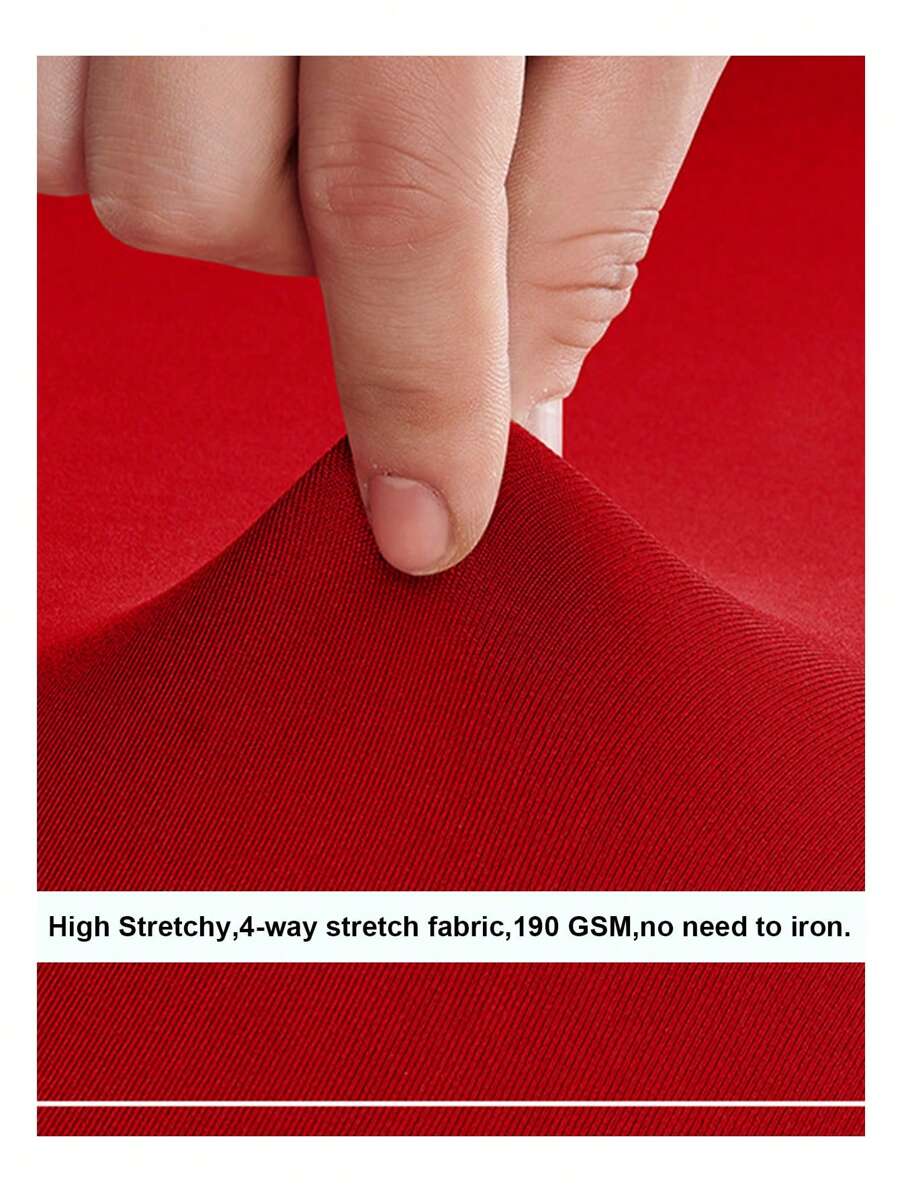 30 Inch Stretch Red Fabric Table Top Cover, Suitable For Cocktail Table ...