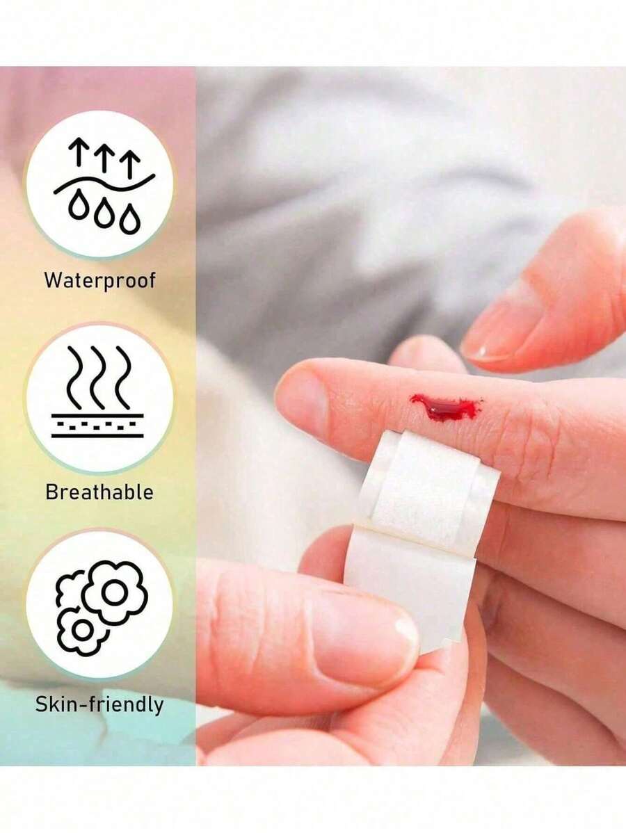 (100 Cartoon Band Aids) First Aid Bandage, Multi-Purpose Waterproof ...