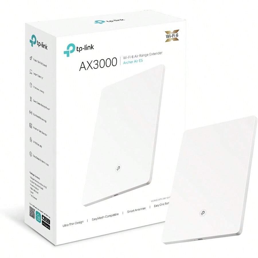 TP-Link Wi-Fi 6 AX3000 Dual-Band Air Range Extender Gigabit Port Ultra ...