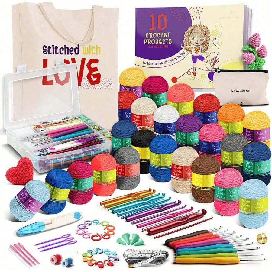Kit de aprendizaje de ganchillo para principiantes adultos - Kit de ...