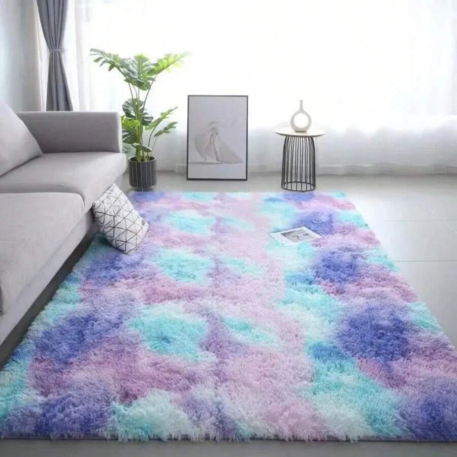 VIKAMA Rugs Children's Room Living Room Bedroom Tie-Dye Non-Slip ...