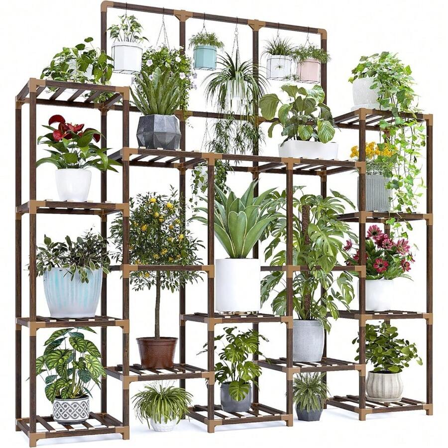 63''H Upgrade Plant Stand Indoor Tall Plant Stands Outdoor With 7 Tiers ...